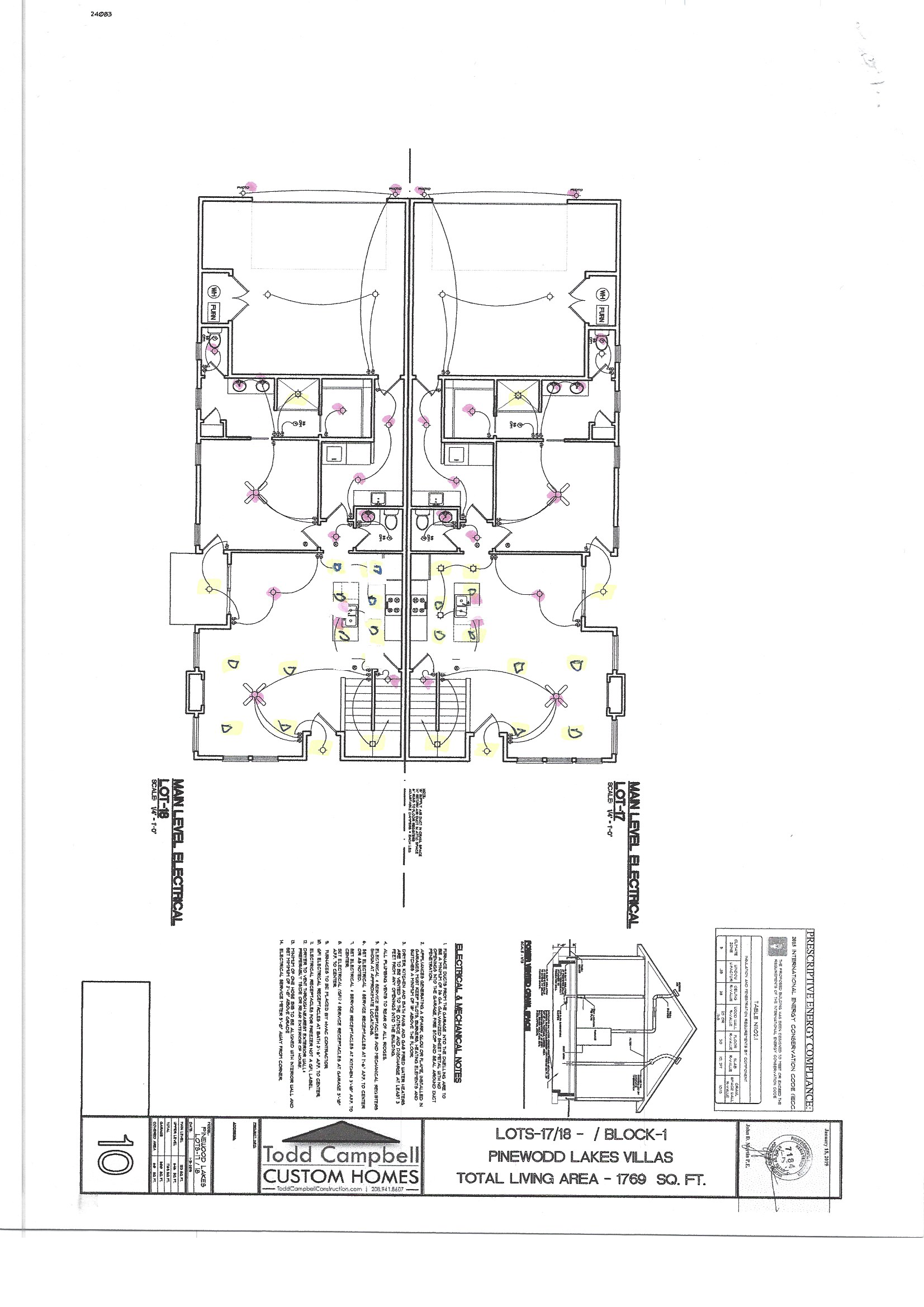 Pinewood 17-18 Lighting Layout | Todd Campbell Custom Homes | Home ...